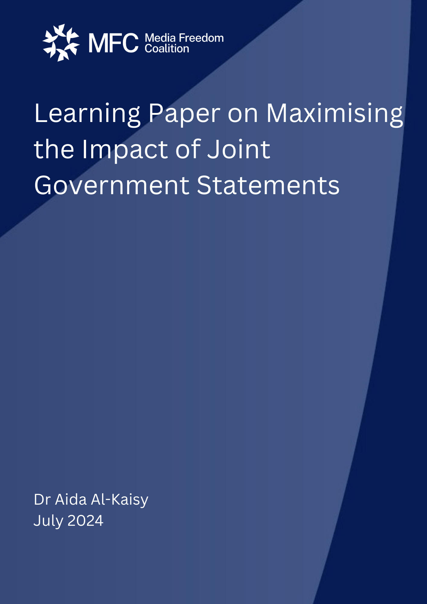 Learning Paper on Maximising the Impact of Joint Government Statements - Media Freedom Coalition